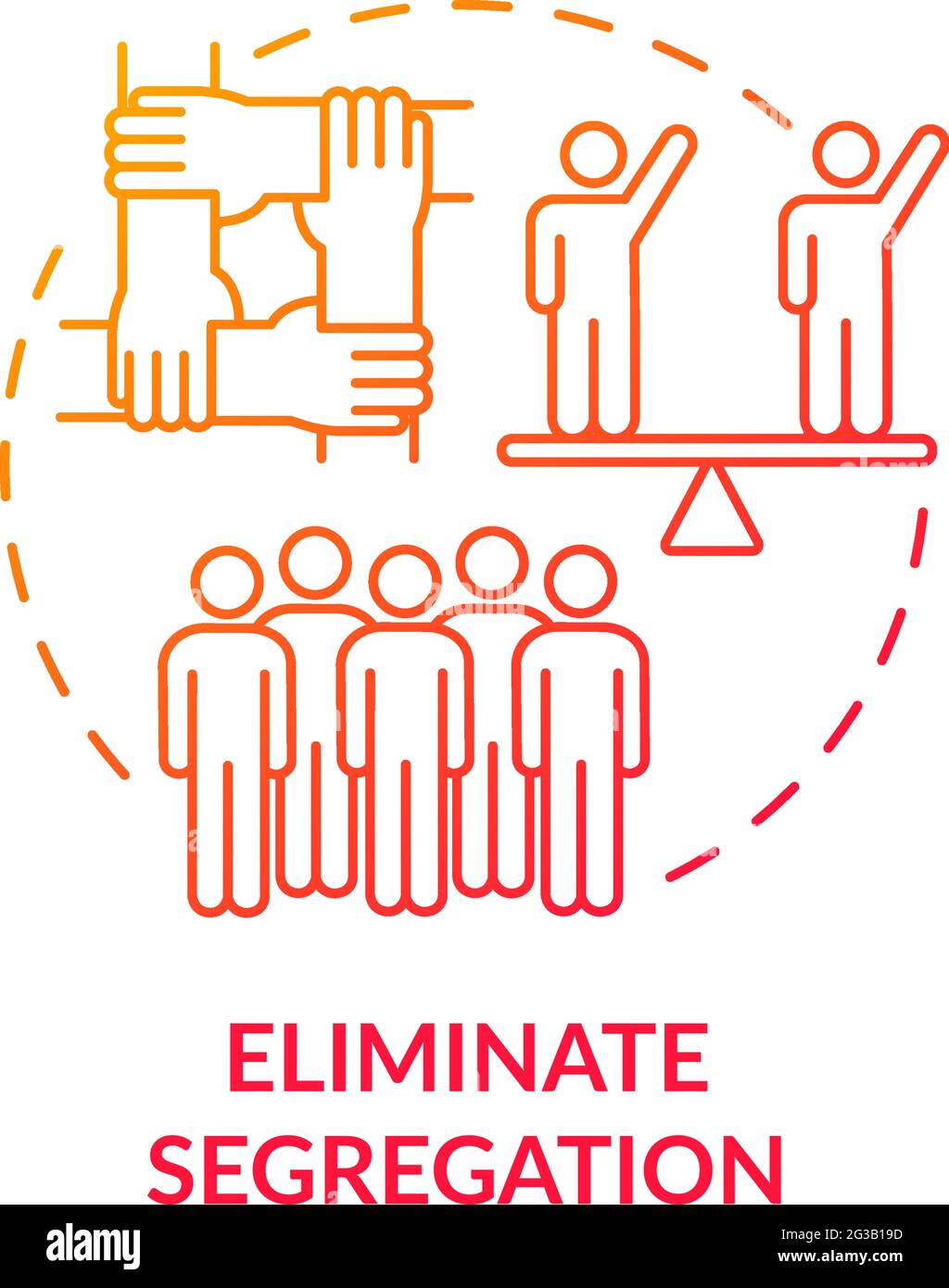 Eliminate segregation concept icon Stock Vector Image & Art - Alamy