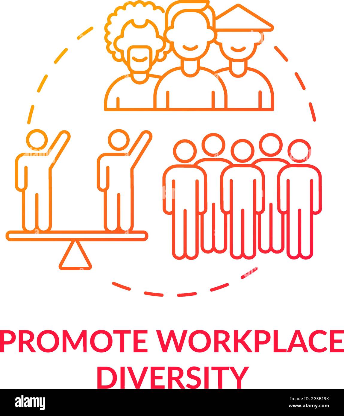 Promote workplace diversity concept icon Stock Vector Image & Art - Alamy