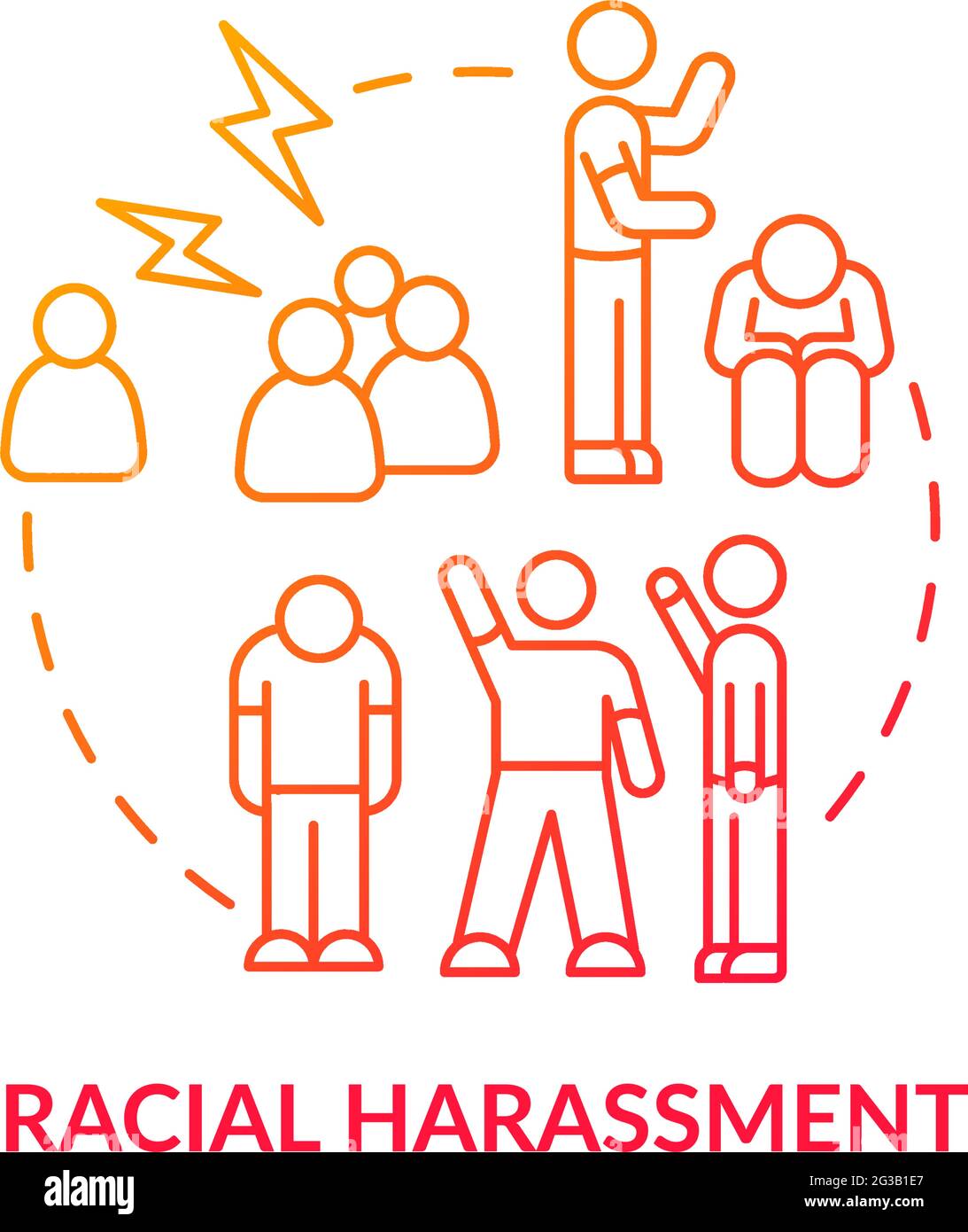 Racial harassment concept icon Stock Vector Image & Art - Alamy