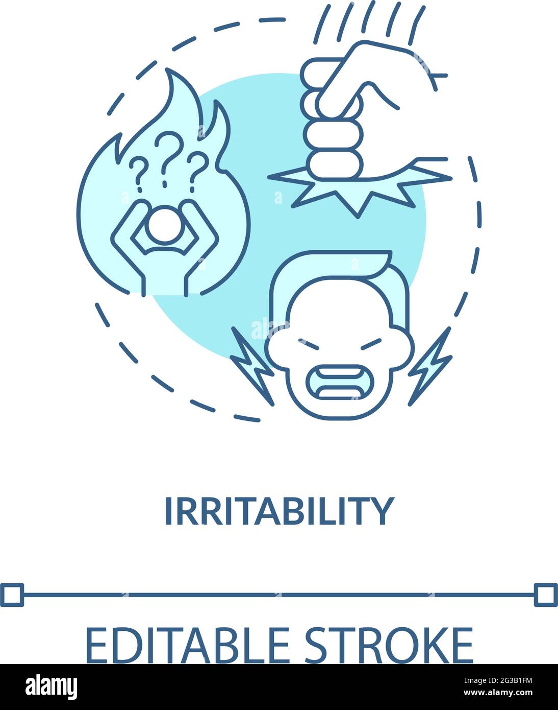 Irritability concept icon Stock Vector Image & Art - Alamy