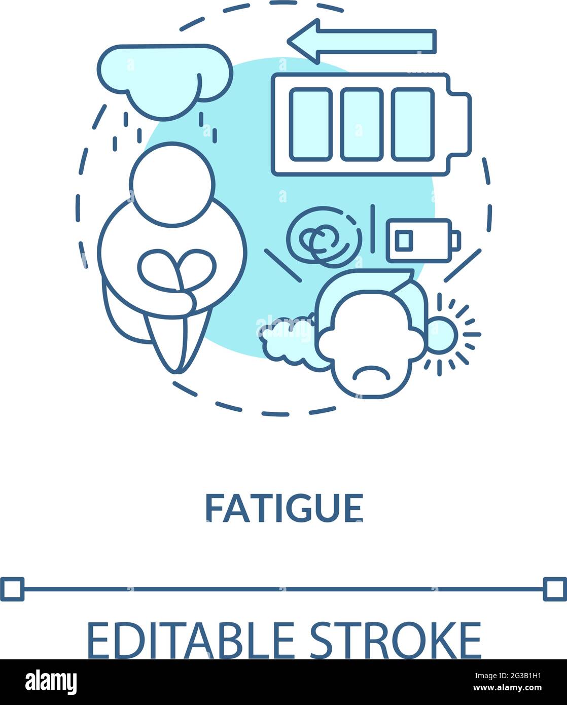 Fatigue concept icon Stock Vector Image & Art - Alamy