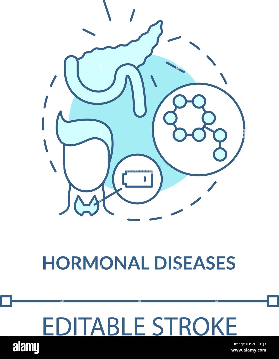 Hormonal diseases concept icon Stock Vector Image & Art - Alamy
