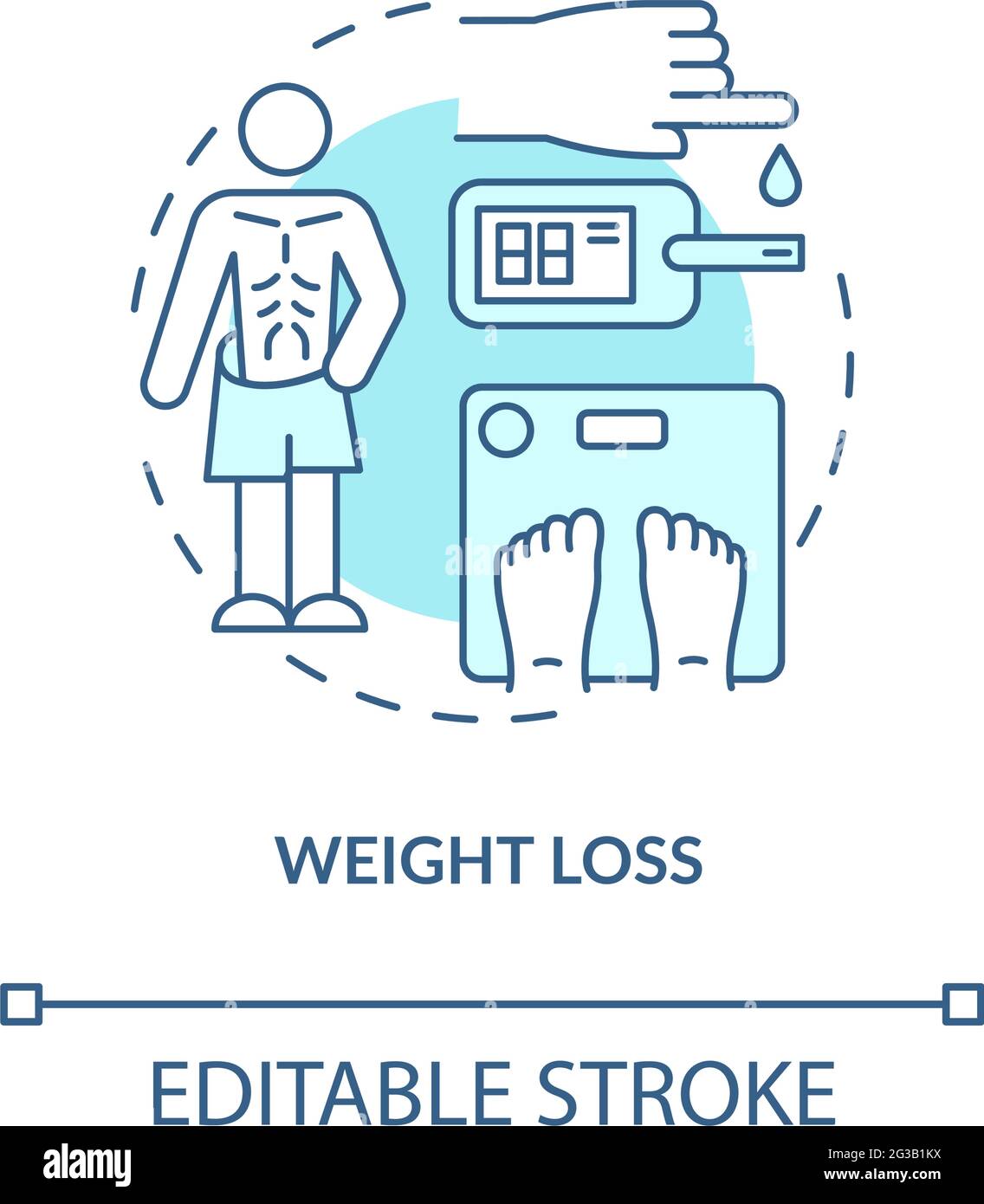 Weight loss concept icon Stock Vector Image & Art - Alamy