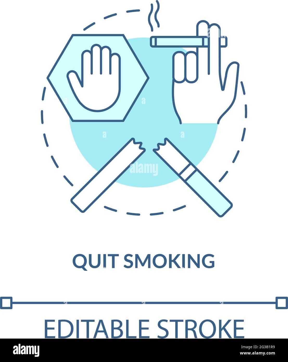 Quit smoking concept icon Stock Vector Image & Art - Alamy