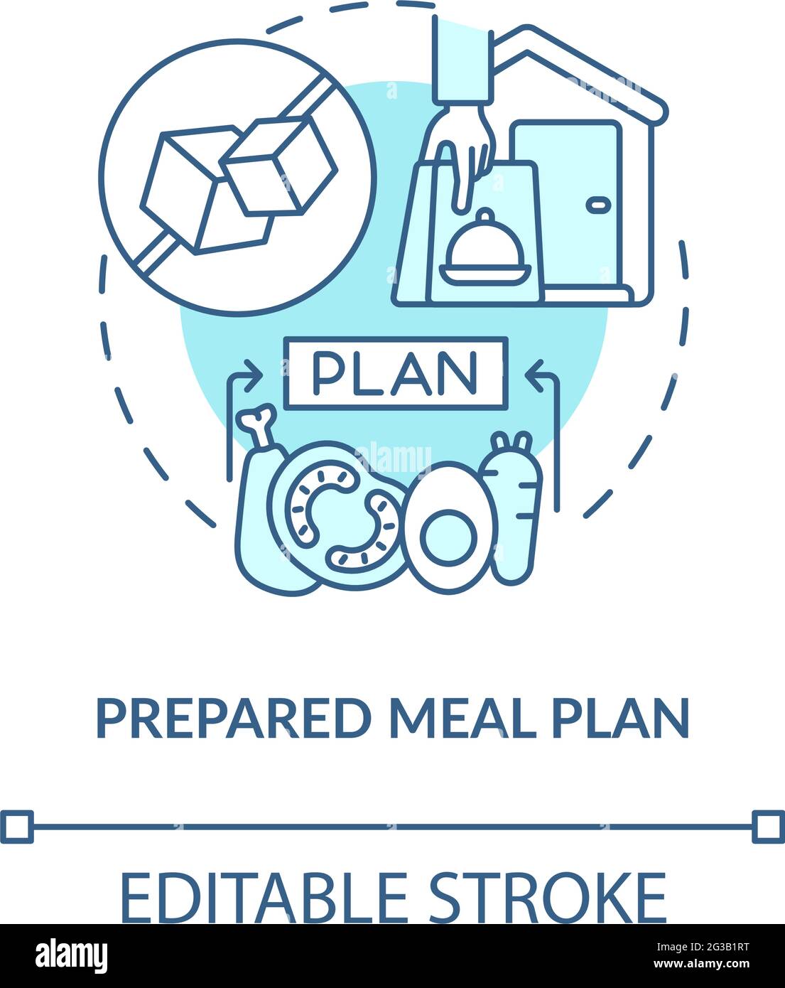 Prepared meal plan concept icon Stock Vector Image & Art - Alamy