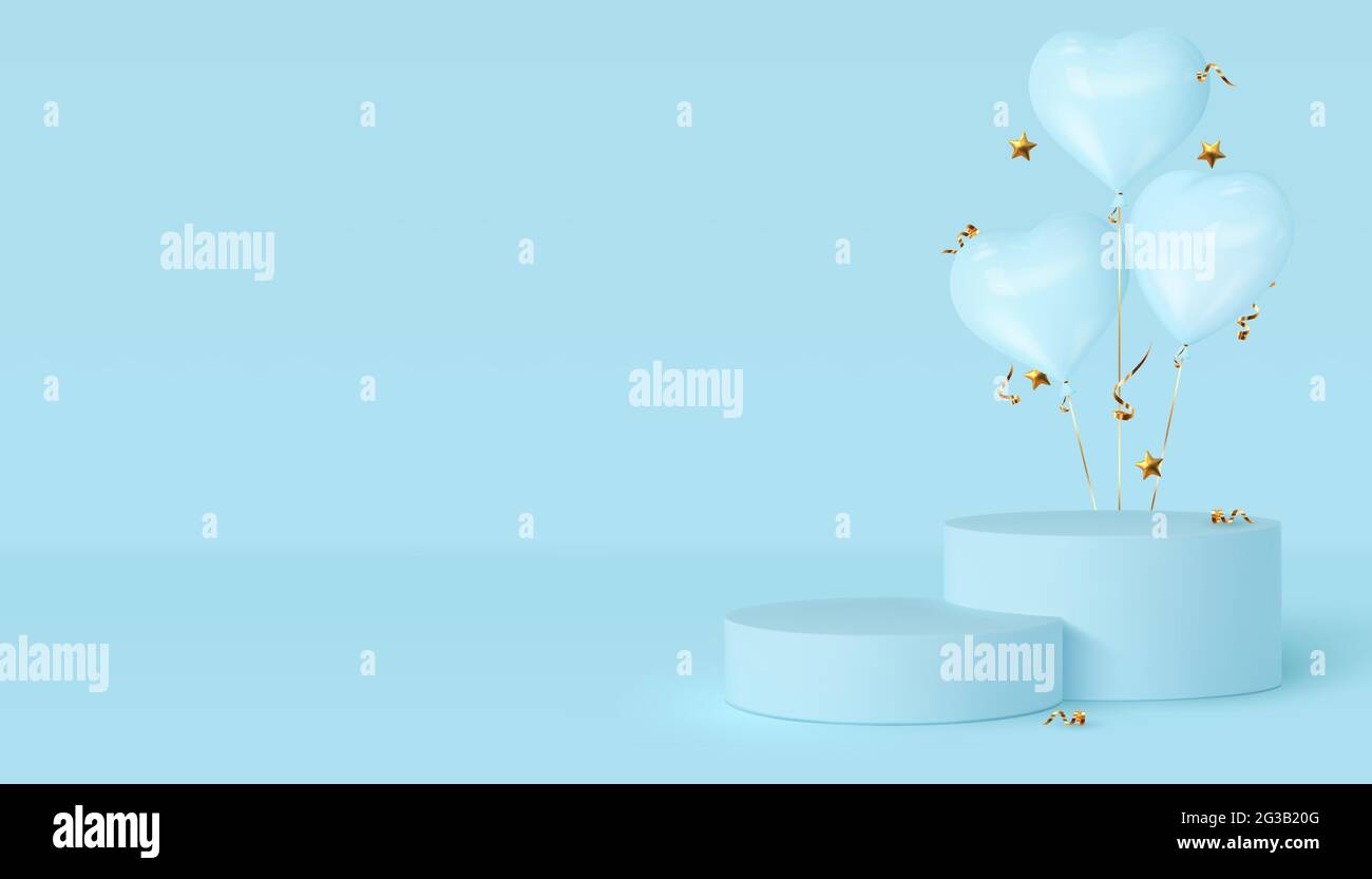 Heart podium 3d render Stock Vector Images - Alamy