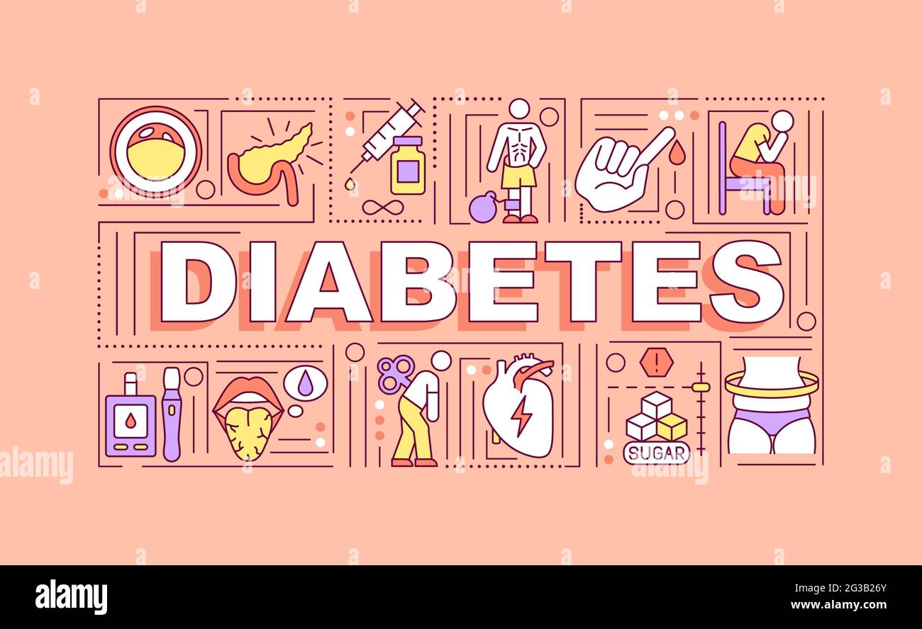 Diabetes word concepts banner Stock Vector Image & Art - Alamy