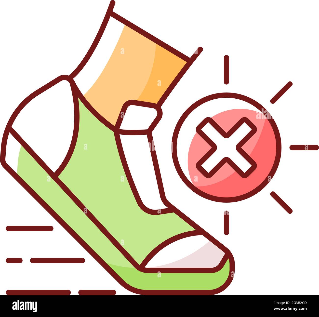 No sports in sun heat RGB color icon Stock Vector Image & Art - Alamy