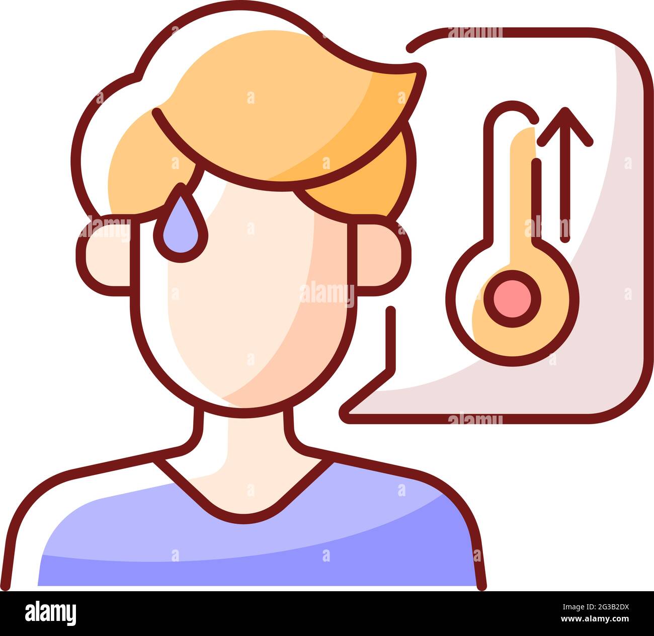 High body temperature RGB color icon Stock Vector Image & Art - Alamy
