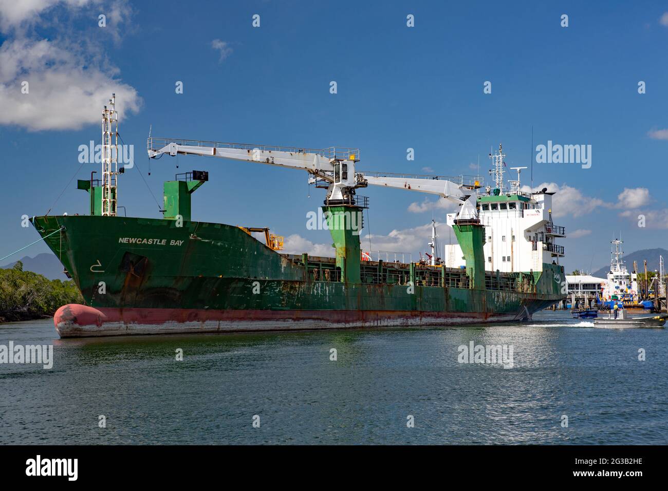 MV Newcastle Bay moored in Trinity Inlet, Poet of Cairns Australia ...