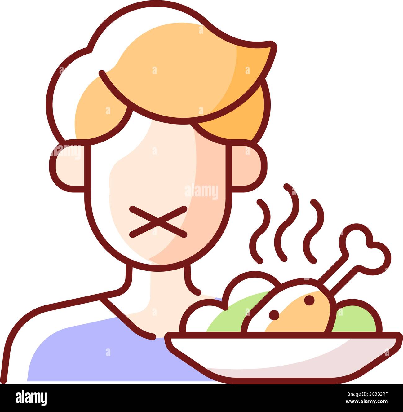 Loss of appetite RGB color icon Stock Vector Image & Art - Alamy