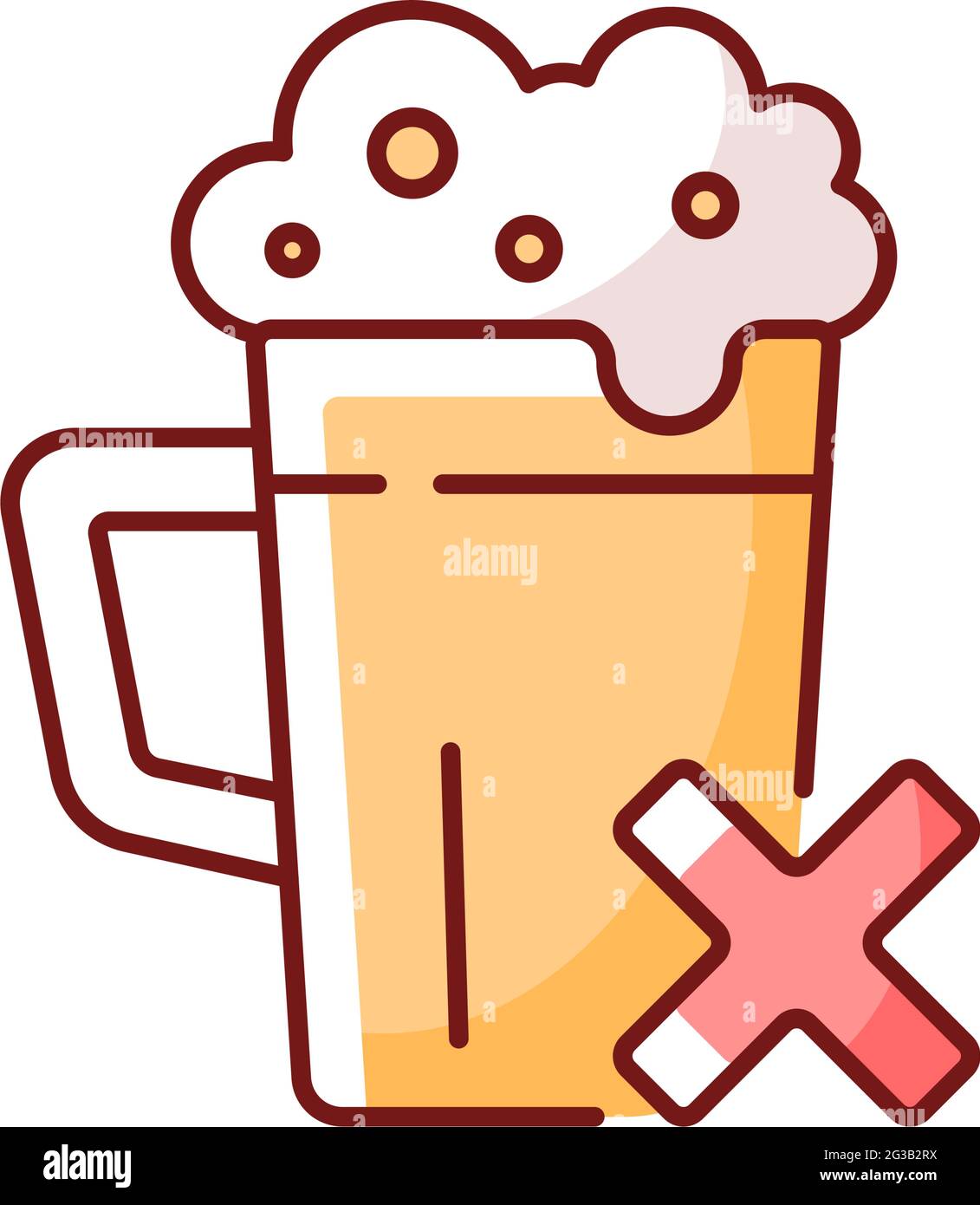 Avoid alcohol RGB color icon Stock Vector Image & Art - Alamy