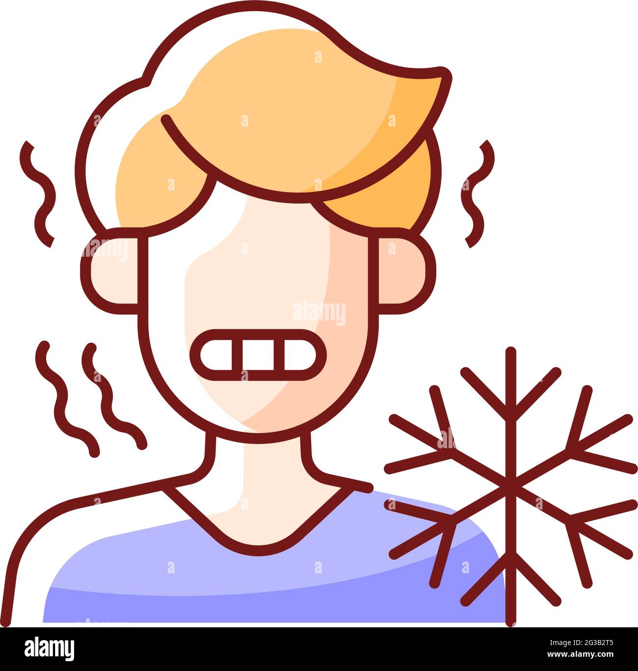 Chills RGB color icon Stock Vector Image & Art - Alamy