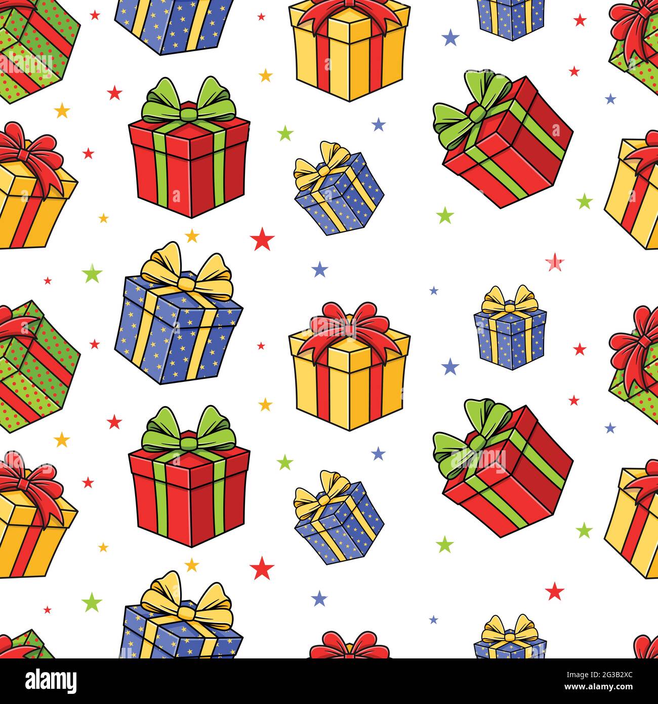 Seamless pattern of gift boxes Stock Vector Image & Art - Alamy