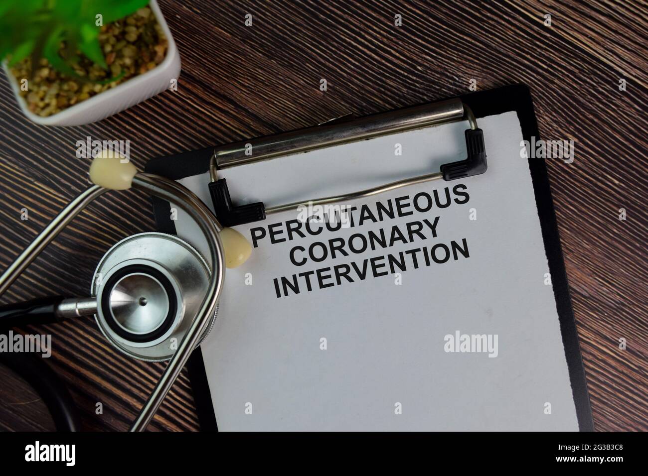 Percutaneous Coronary Intervention write on a paperwork isolated on ...