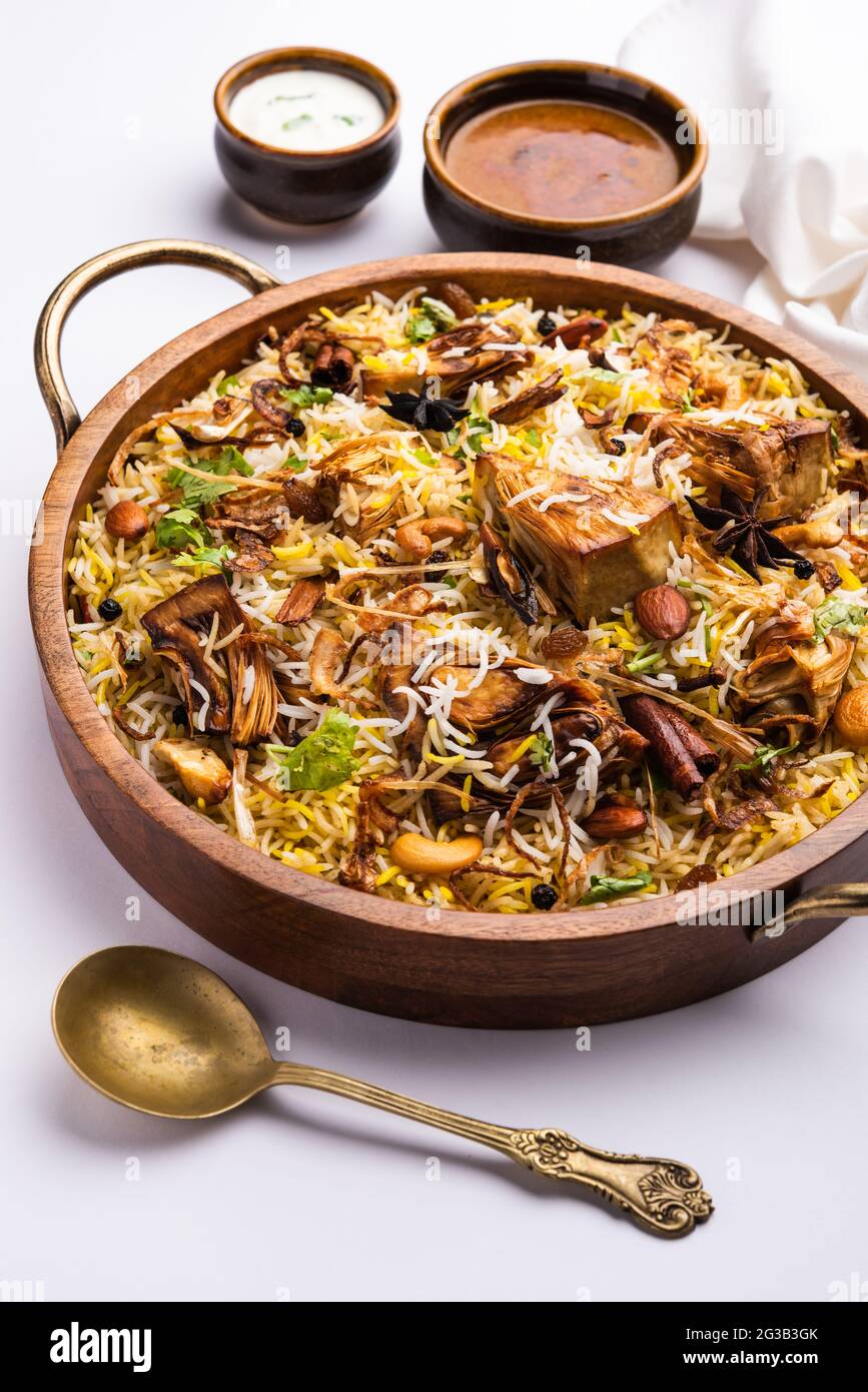 Kathal Biryani is made using raw jackfruit pieces cooked slowly with a ...