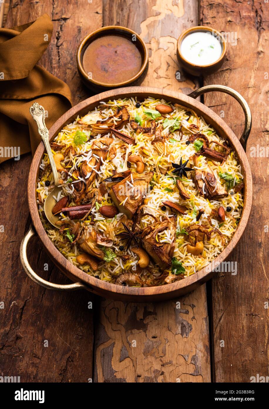 Kathal Biryani is made using raw jackfruit pieces cooked slowly with a ...