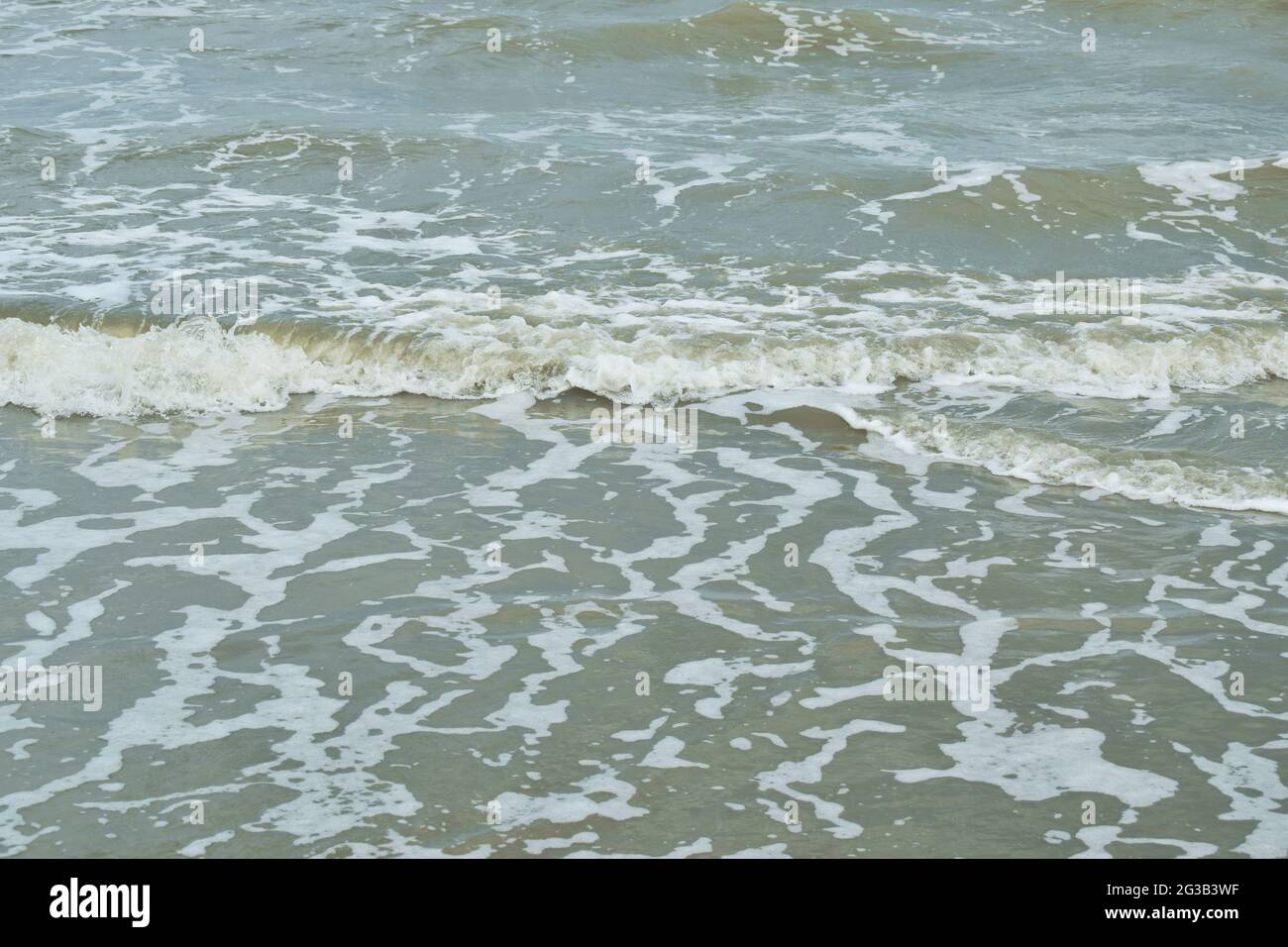 sea wave flowing to beach from chao Sam Ran beach travel location in ...