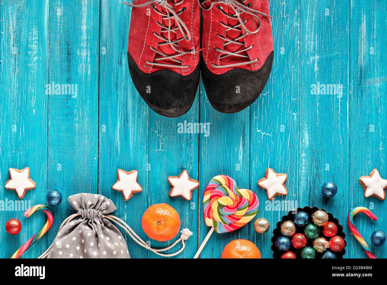 Saint Nicholas Day or Nikolaus Tag in German language. Traditional ...