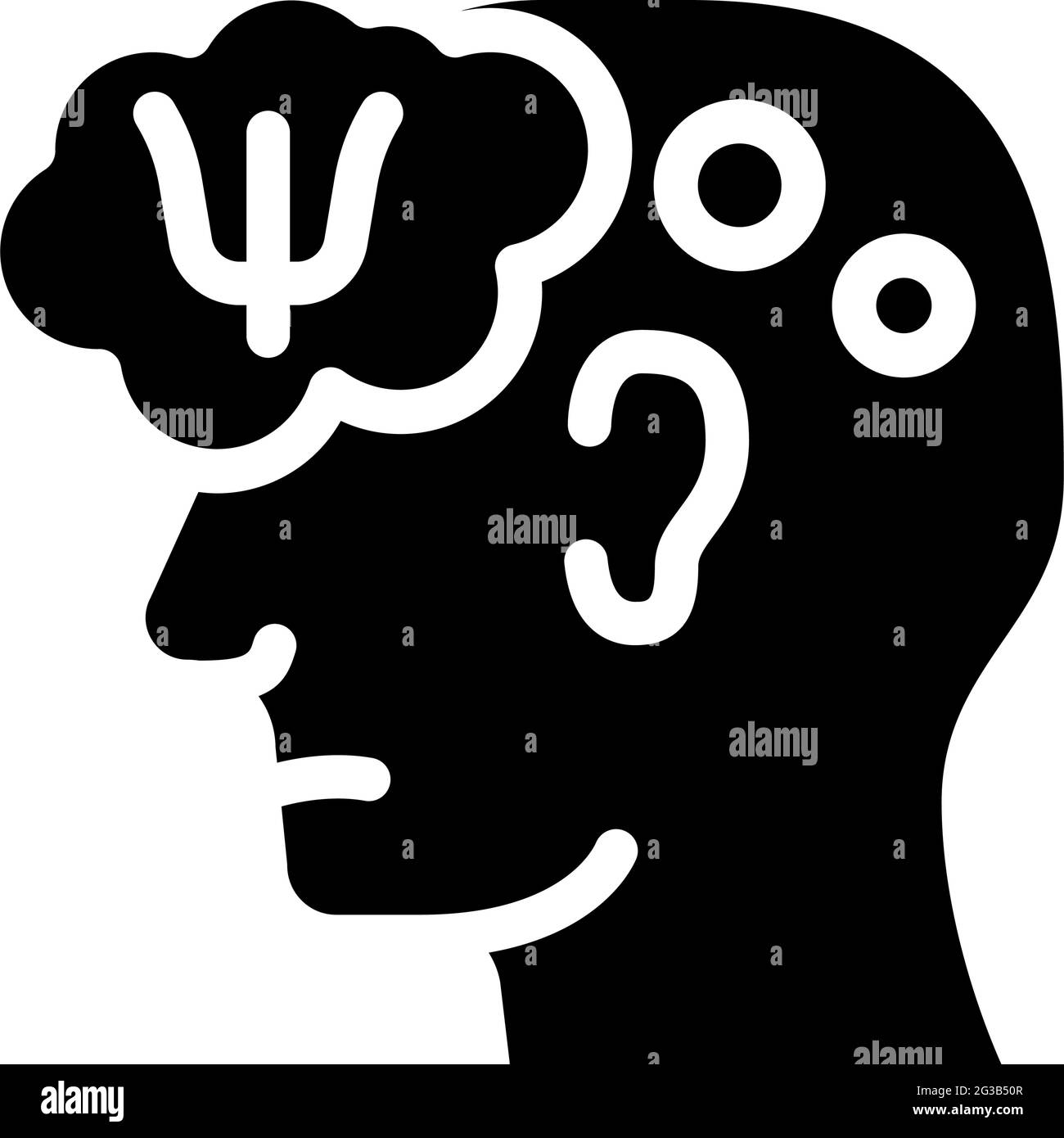 patient thinking about doctor help glyph icon vector illustration Stock ...