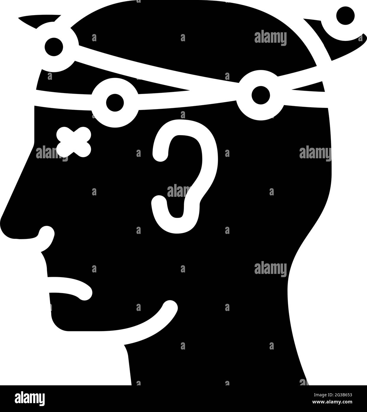 disorientation neurosis glyph icon vector illustration Stock Vector ...