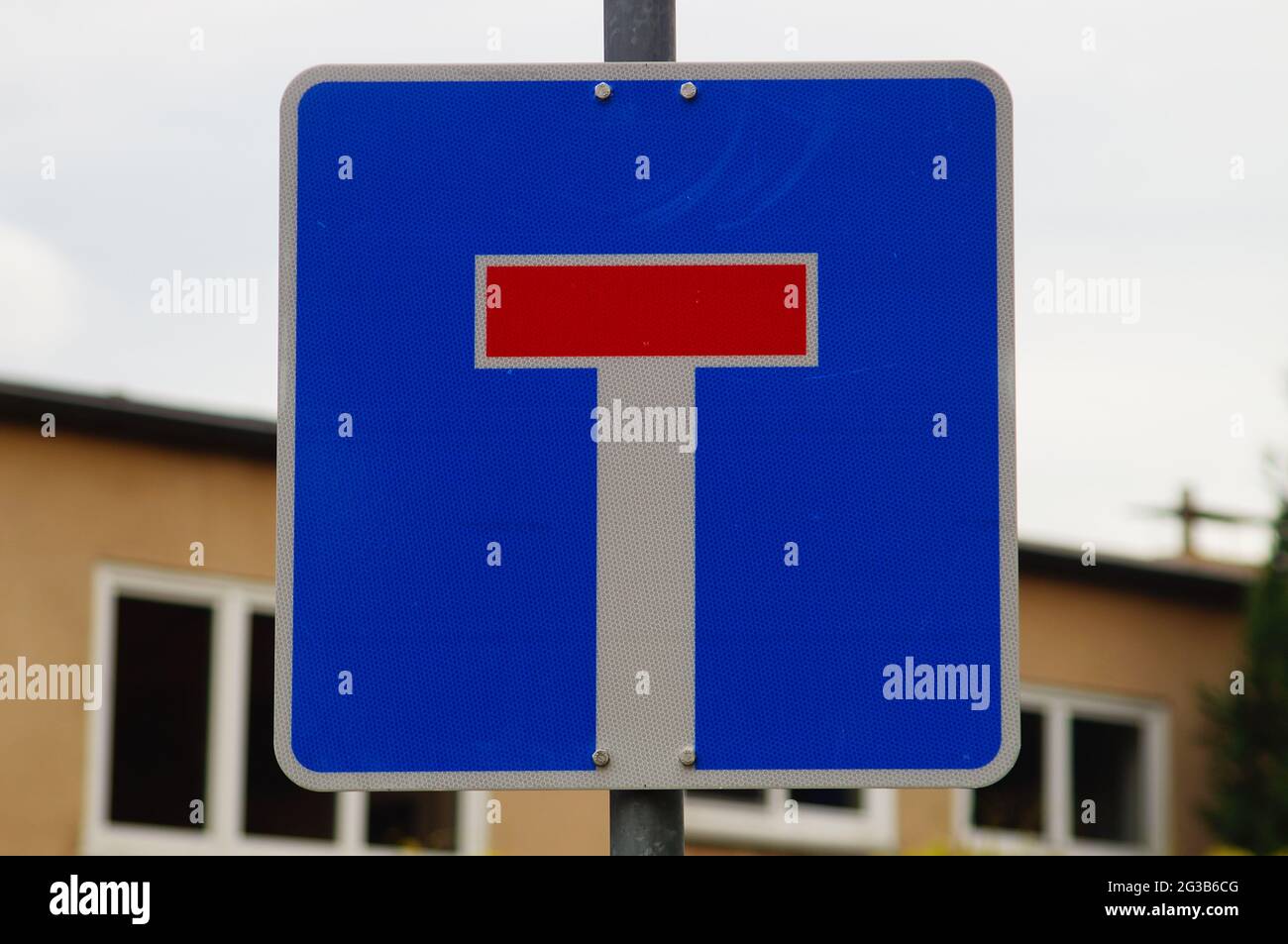 Traffic sign for a dead-end street in Germany Stock Photo - Alamy