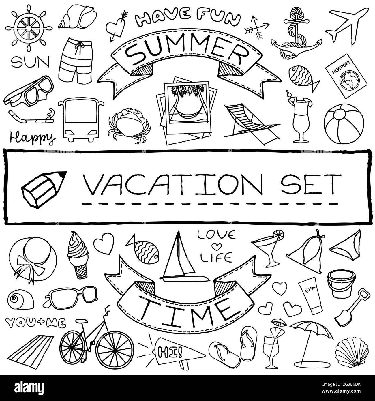 Bikini vacation Stock Vector Images - Alamy