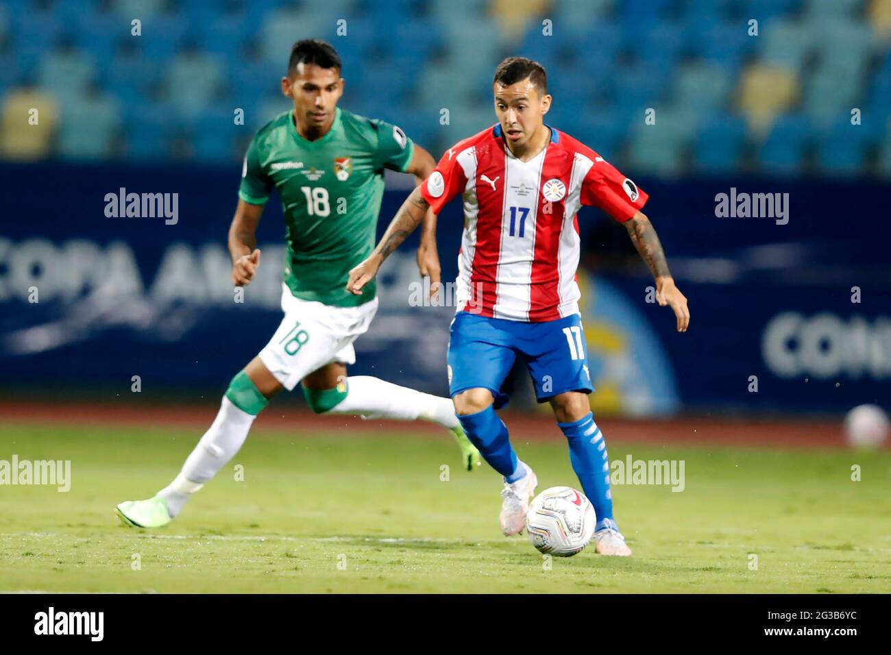 First round 01 during a match between Paraguay and Bolivia, valid for ...