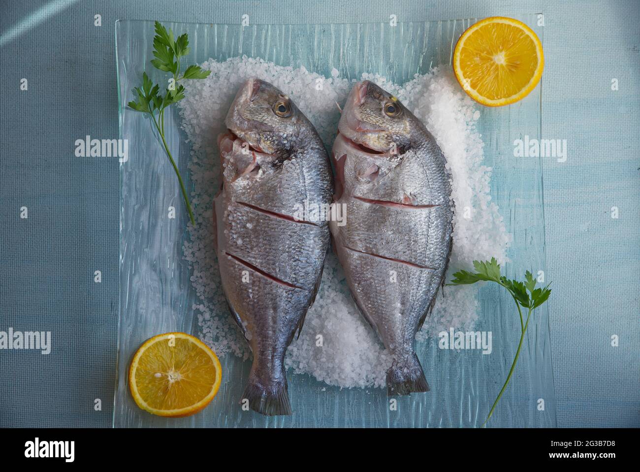 Preparation and presentation of fish Stock Photo - Alamy