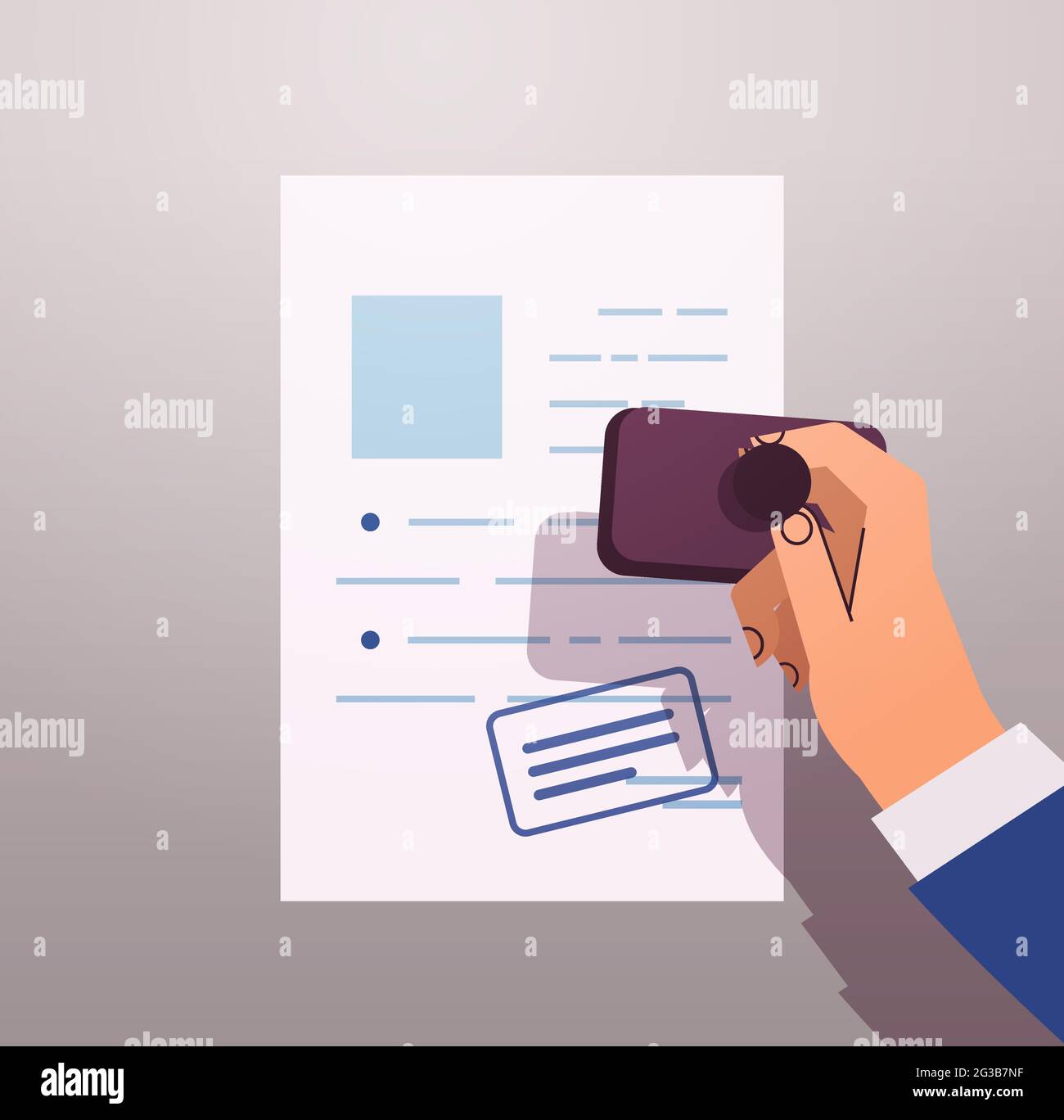 Man signing stamping documents hi-res stock photography and images - Alamy