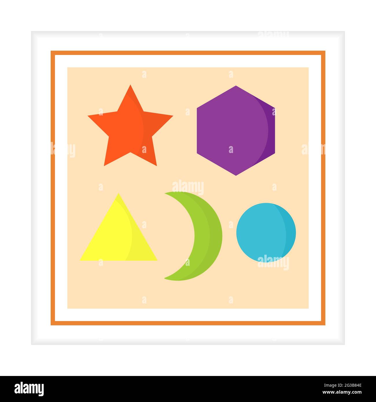 Vector illustration Kid toys sorter. Primary school, elementary grade ...