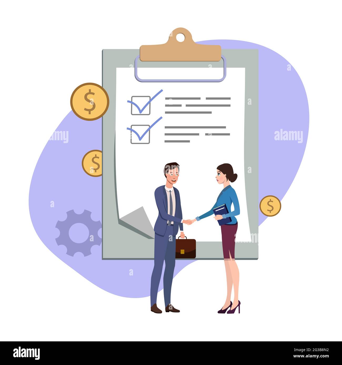 Woman business idea vector Cut Out Stock Images & Pictures - Alamy