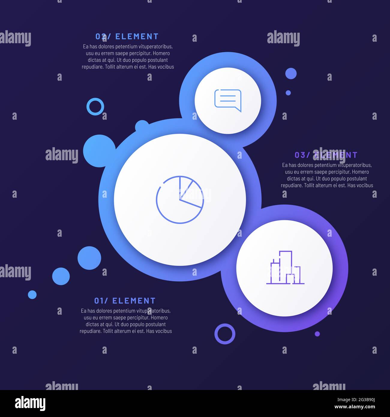 Abstract vector gradient minimalistic infographic template composed of ...