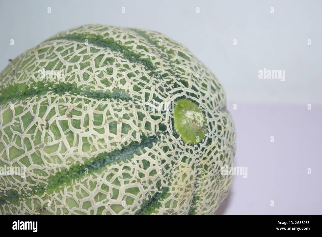 Close-up fresh melon picture on white background Stock Photo - Alamy
