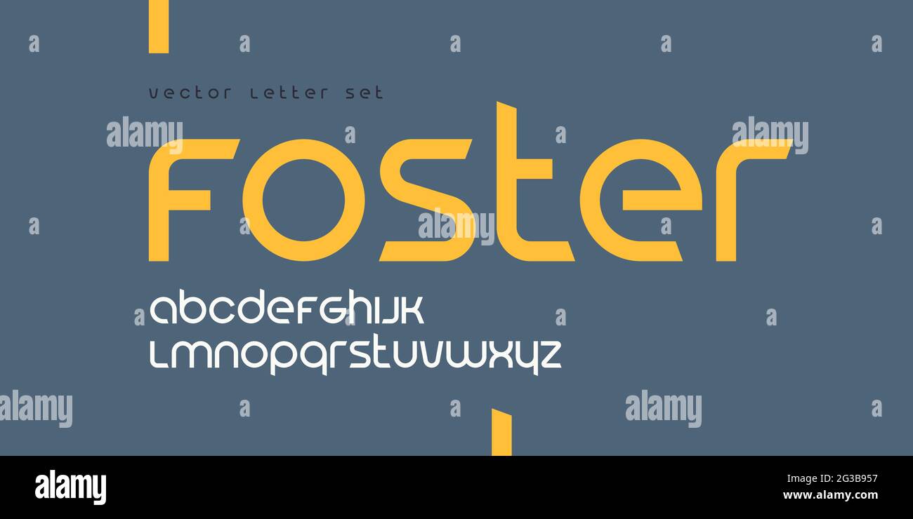 Vector geometric lowercase letter set, alphabet, font, typography Stock ...