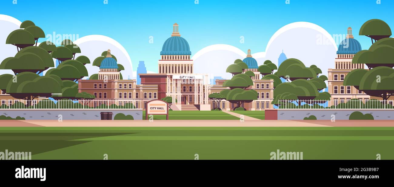 city hall building urban architecture mayor house office exterior Stock ...