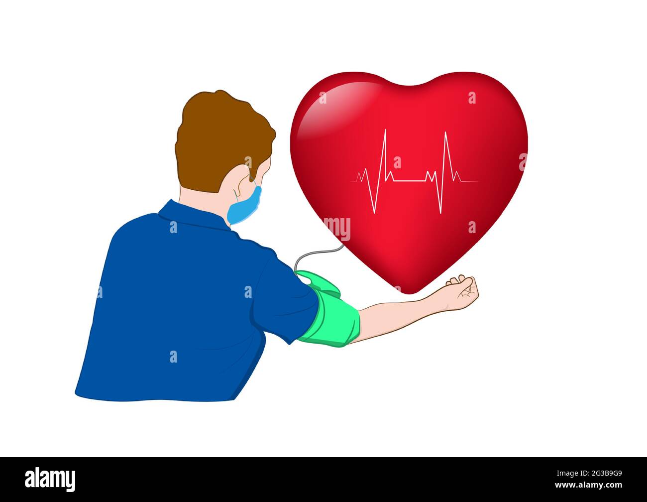 graphics image doctor check measuring blood pressure concept healthcare ...
