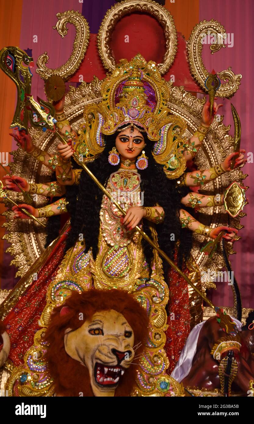 Bengali Durga Pooja at Navratri festival Stock Photo - Alamy