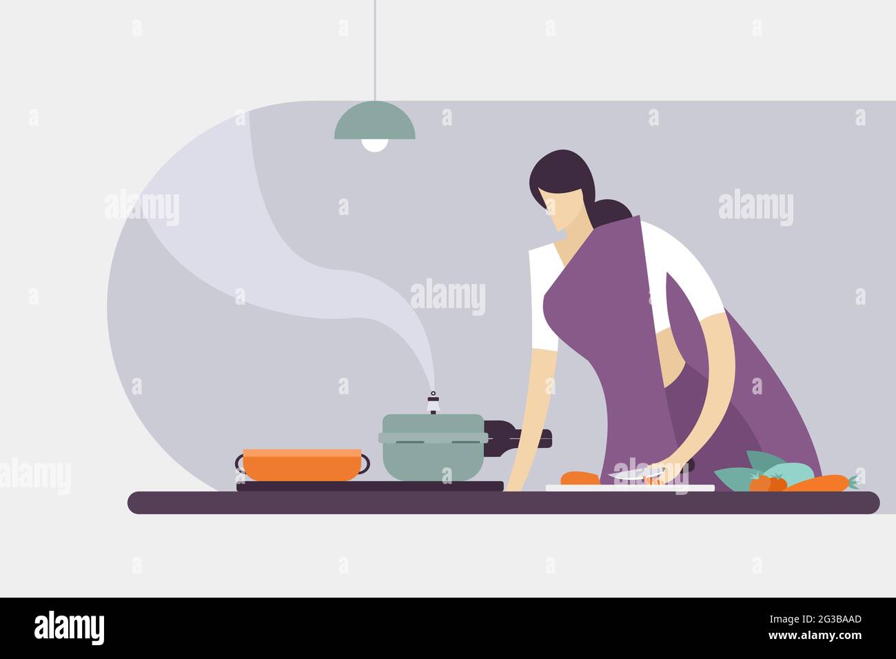 Indian pressure cooker Stock Vector Images - Alamy