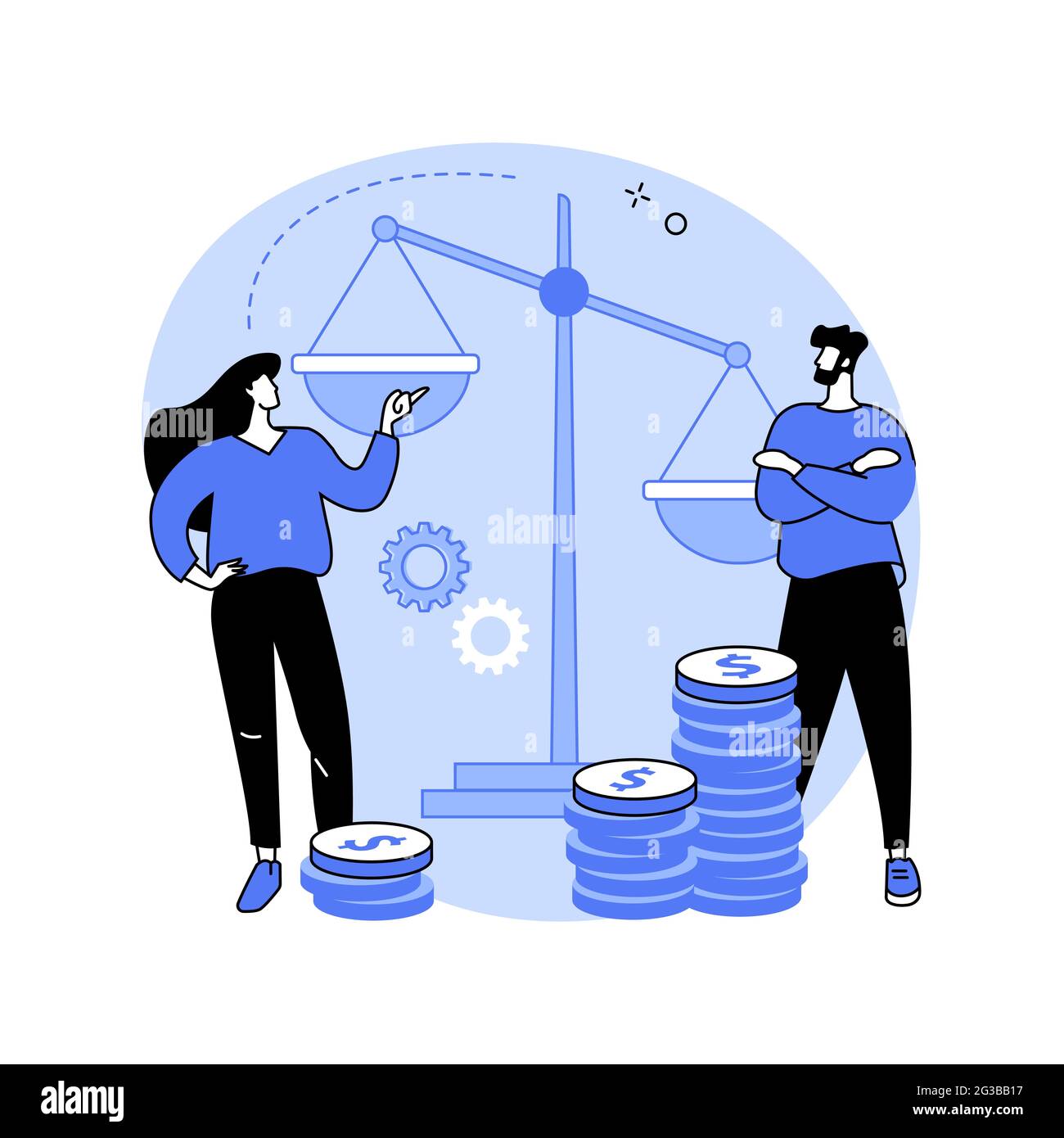 Gender discrimination abstract concept vector illustration Stock Vector ...