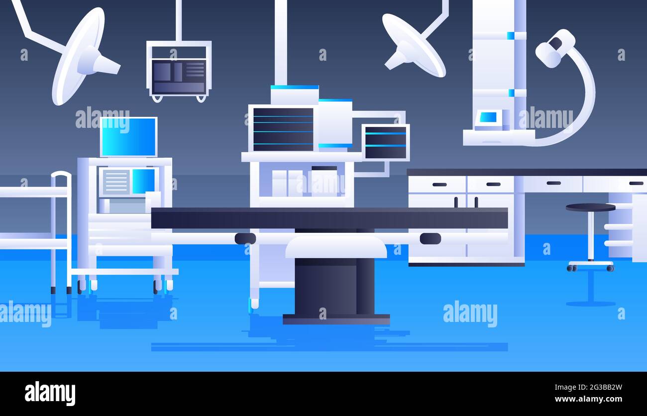 hospital operating table and medical devices modern clinic surgery room ...