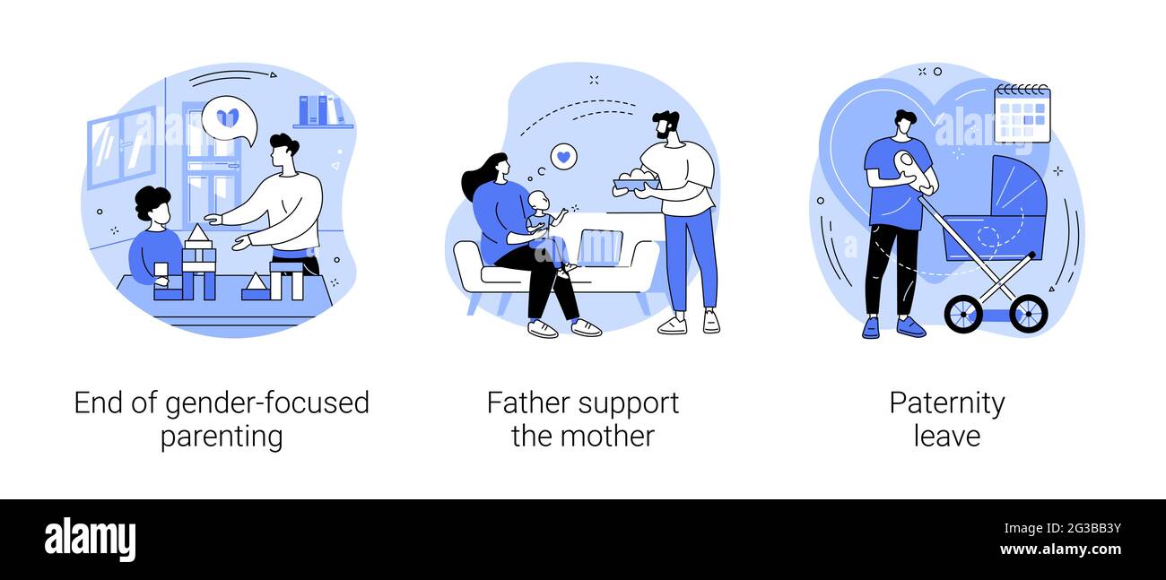 Parenting role abstract concept vector illustrations Stock Vector Image ...