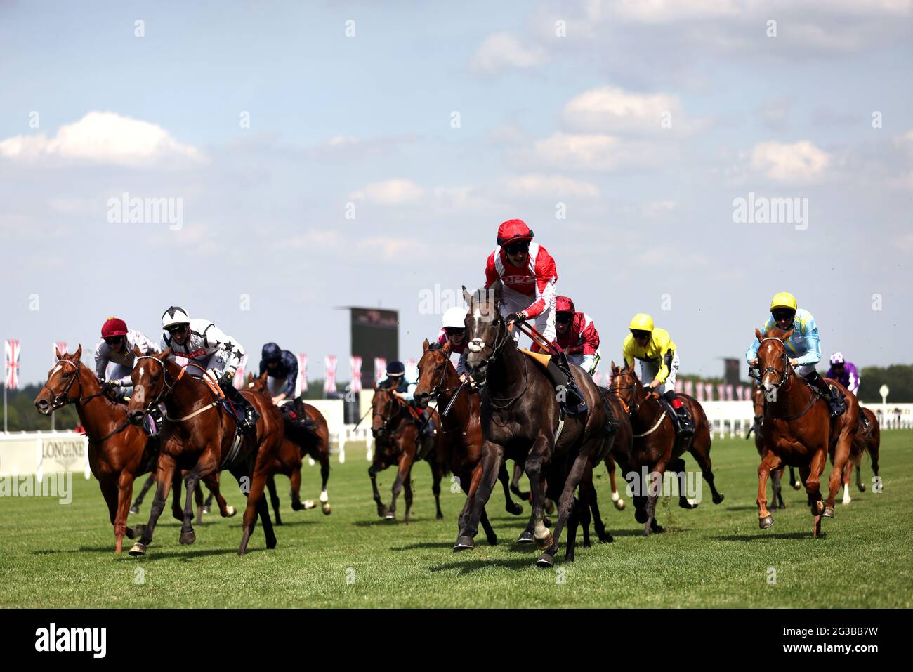 Berkshire Shadow ridden by jockey Oisin Murphy wins the Coventry Stakes ...