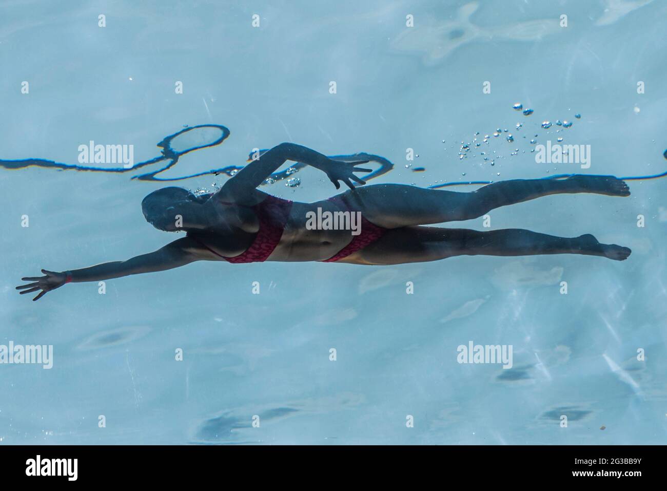 London, UK. 15th June, 2021. Embassy Gardens, Nine Elms, residents and ...
