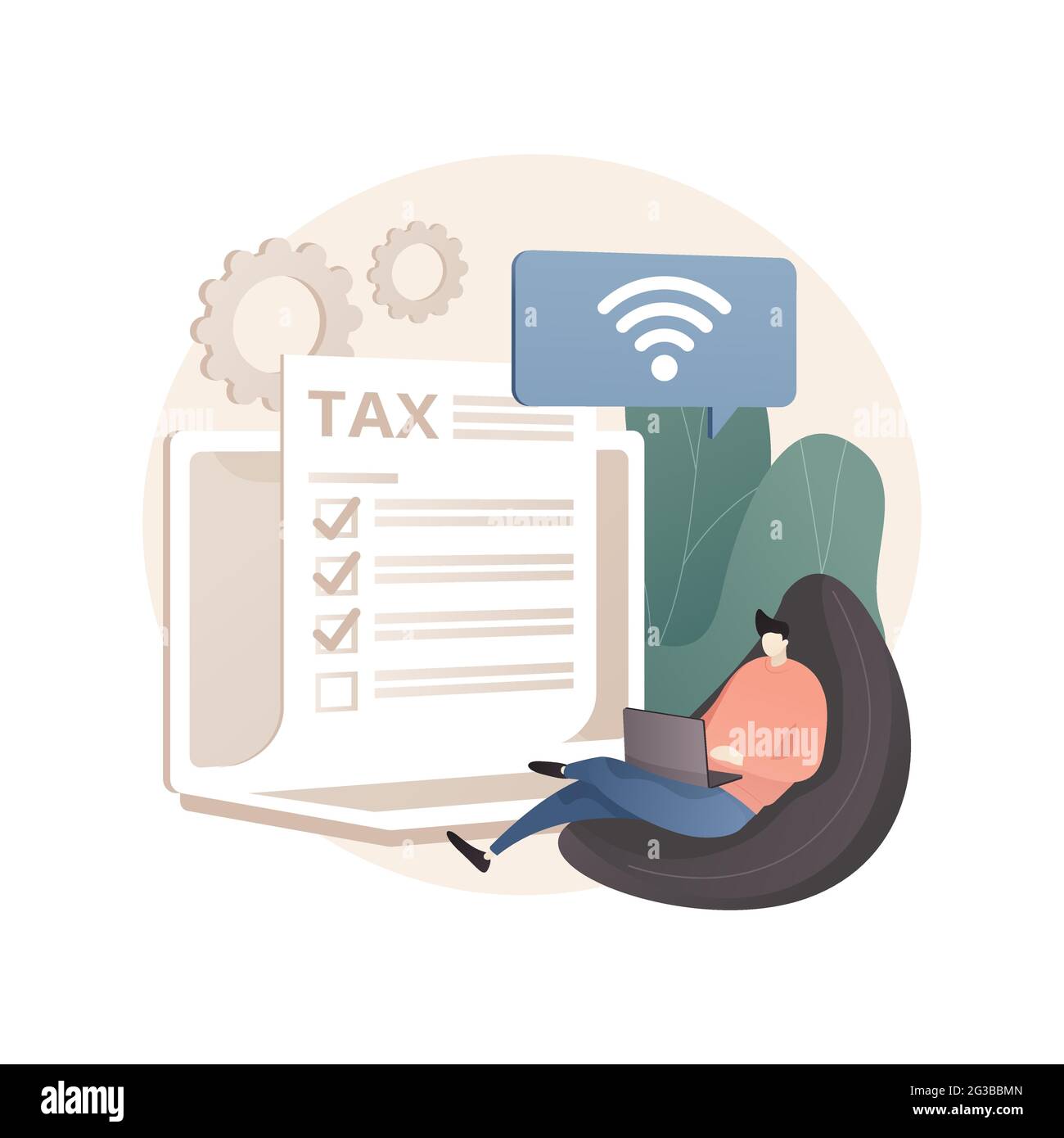 Tax filing online service abstract concept vector illustration Stock ...