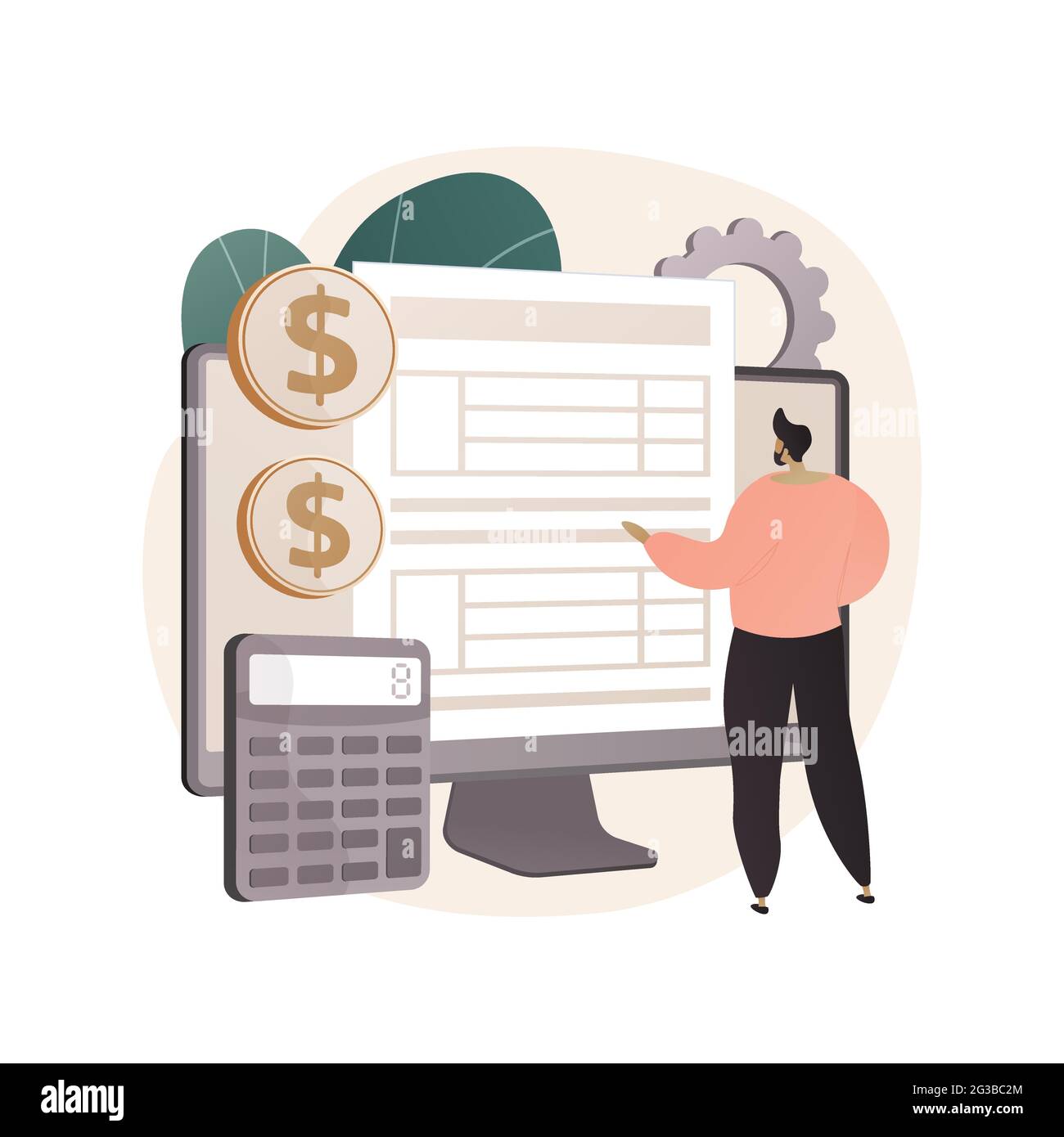 Desktop tax filing software abstract concept vector illustration Stock ... Desktop tax filing software abstract concept vector illustration Stock ...