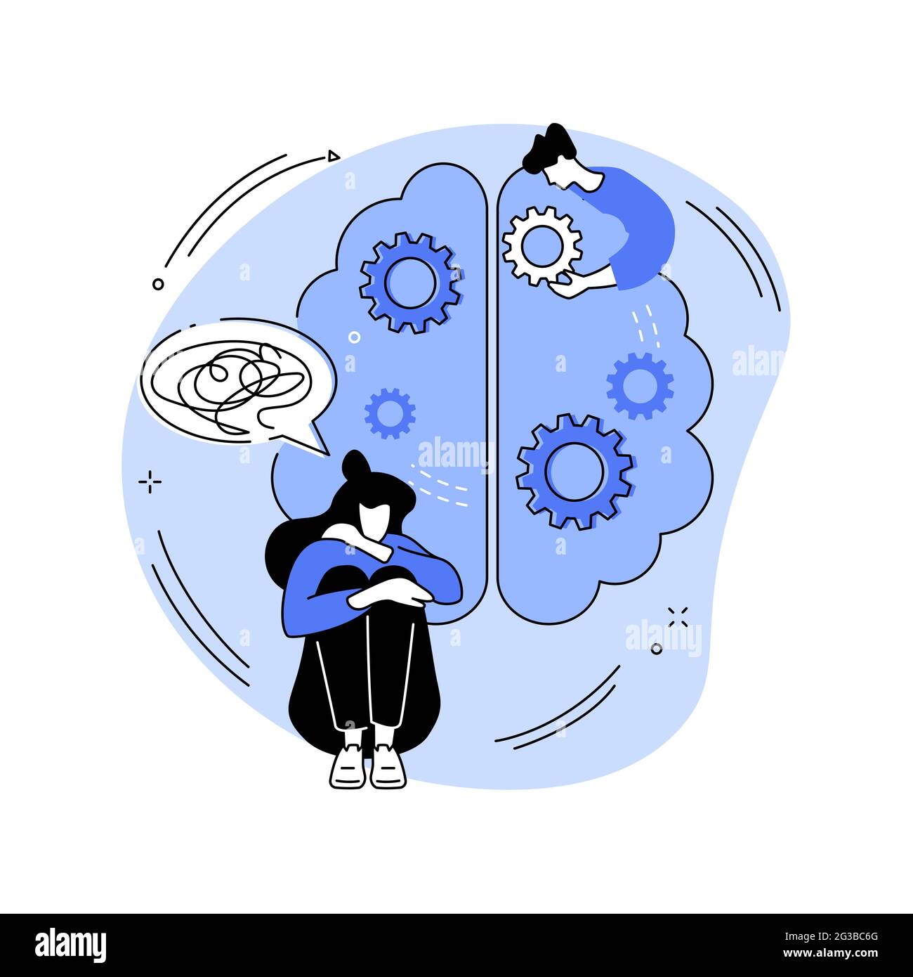 Emotional control concept illustration Cut Out Stock Images & Pictures ...