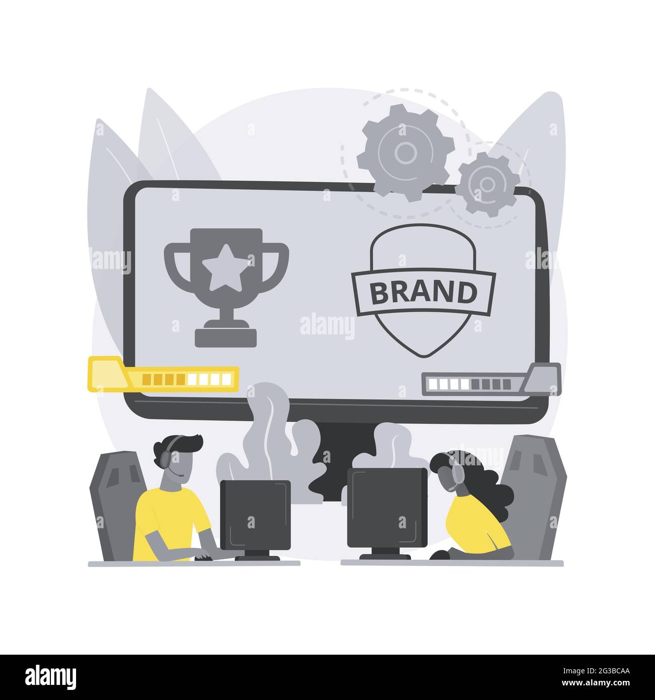 eSports collaboration abstract concept vector illustration Stock Vector ...