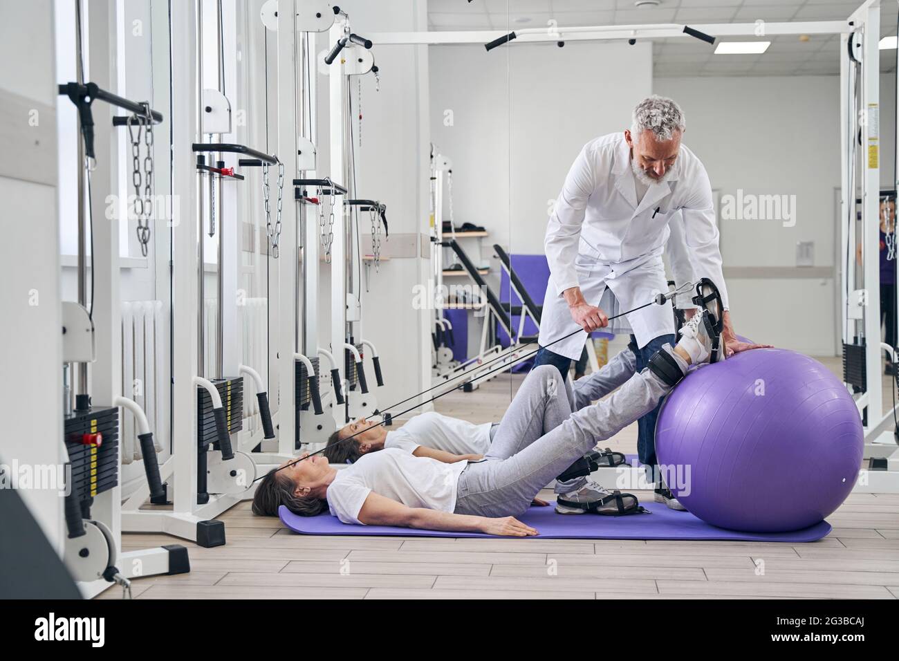 Patient doing exercise using sports hi-res stock photography and images ...