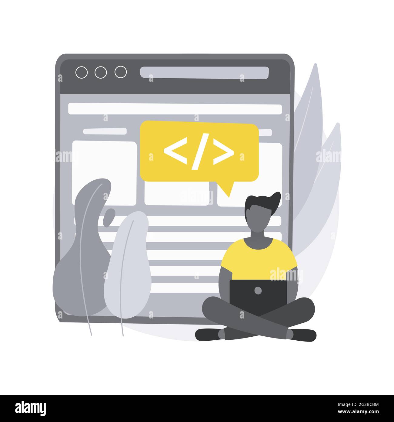 Single page application abstract concept vector illustration Stock ...